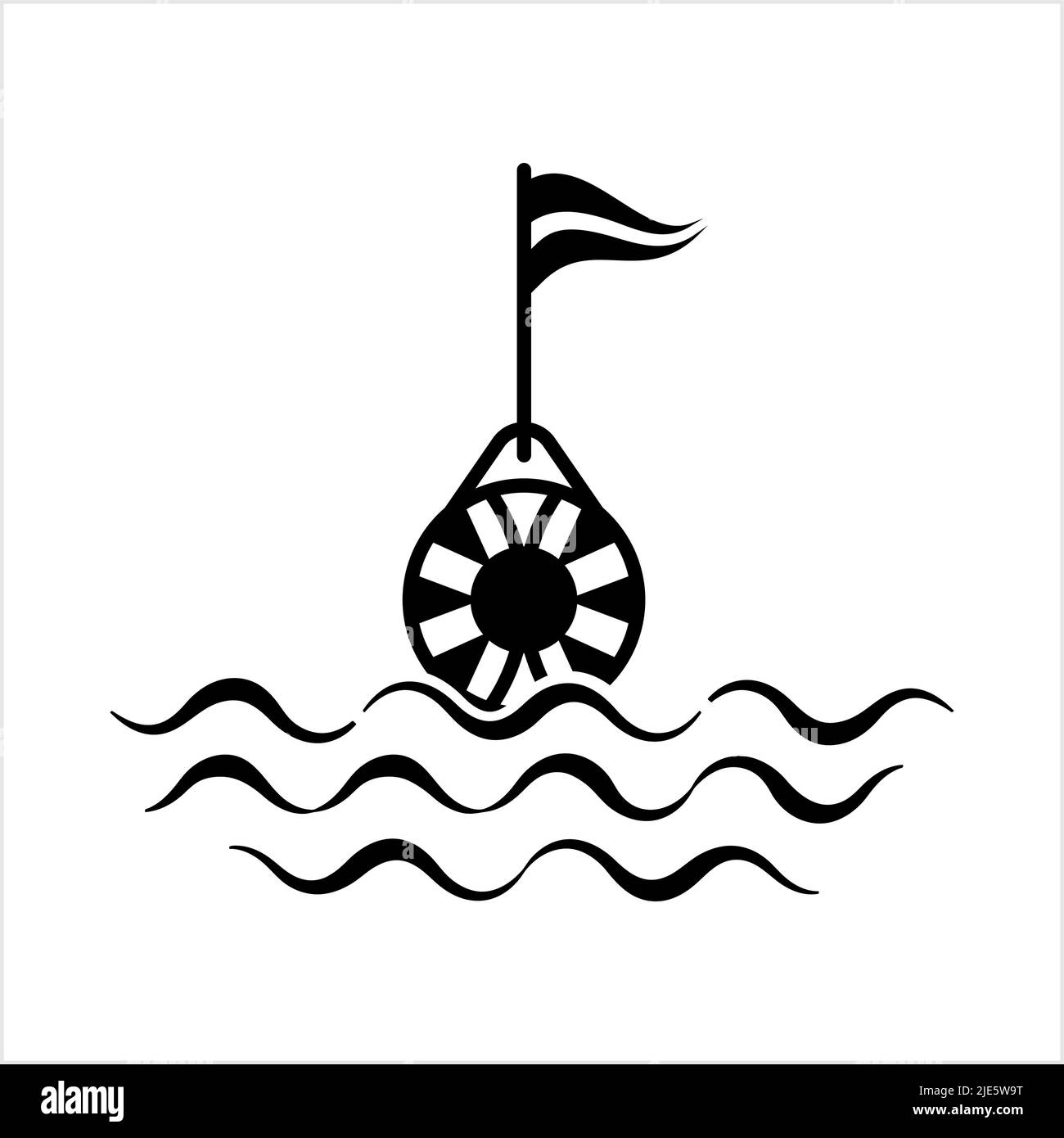 Buoy Icon, Float Buoy Icon Vector Art Illustration Stock Vector Image ...