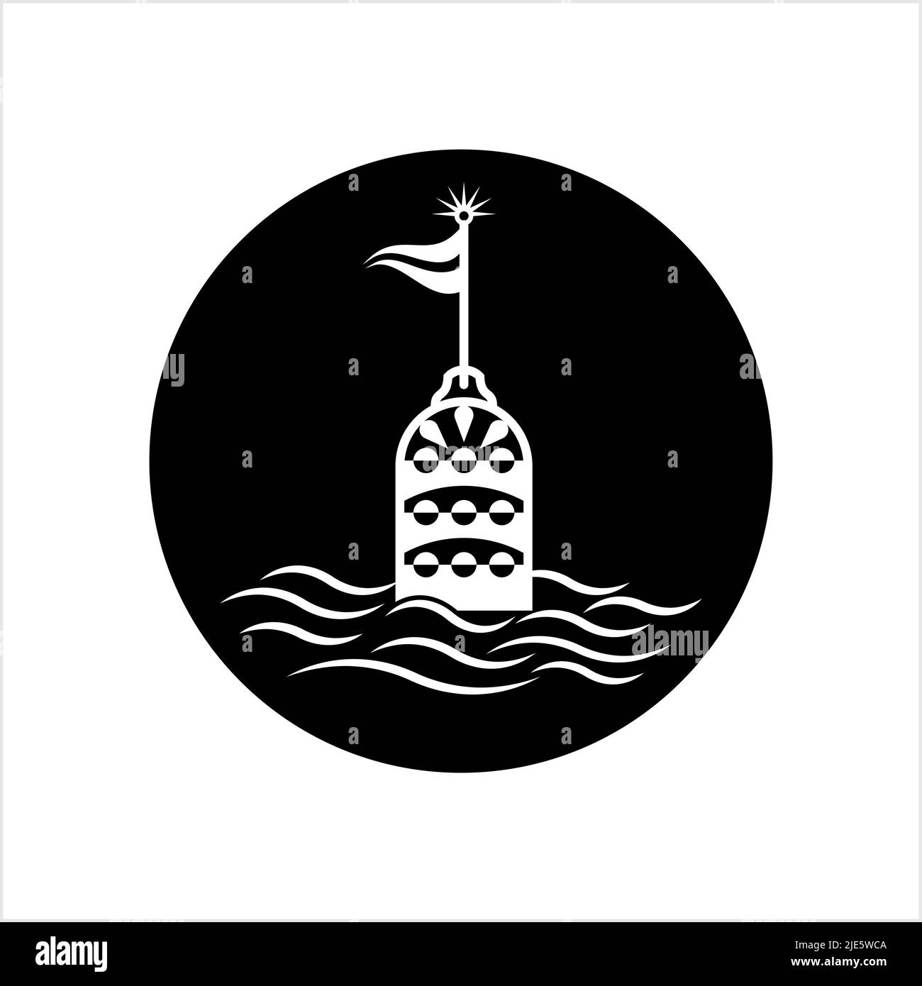 Buoy Icon, Float Buoy Icon Vector Art Illustration Stock Vector Image ...