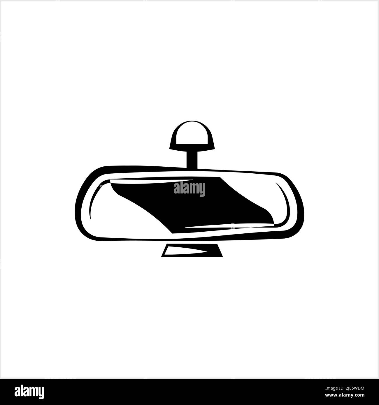 Car Rear View Mirror Icon Vector Art Illustration Stock Vector Image ...