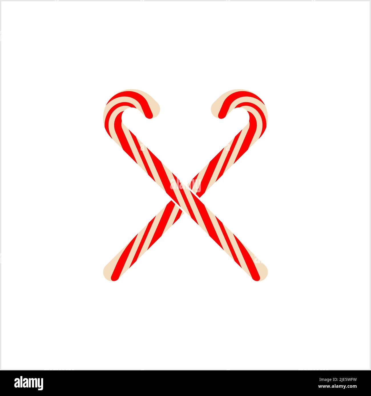 Candy Cane Icon, Sweet Candy Cane Icon, Festival Candy Cane Icon Vector ...