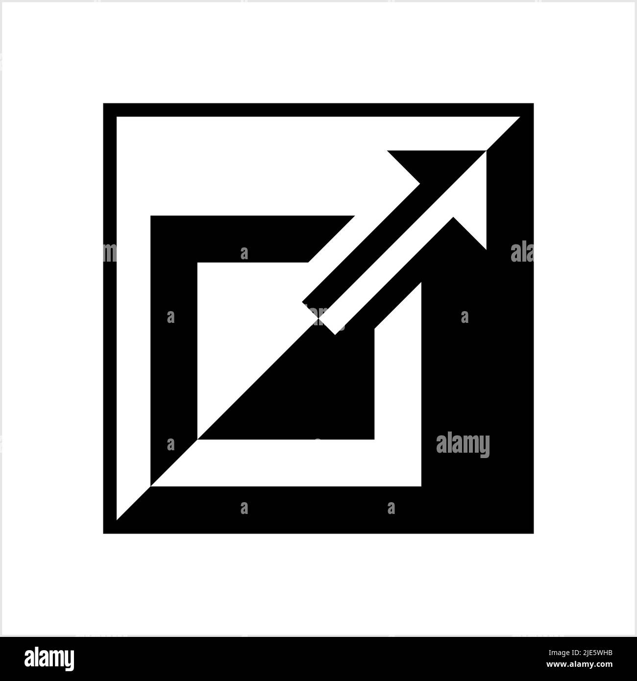 External link white flat Stock Vector Images - Alamy