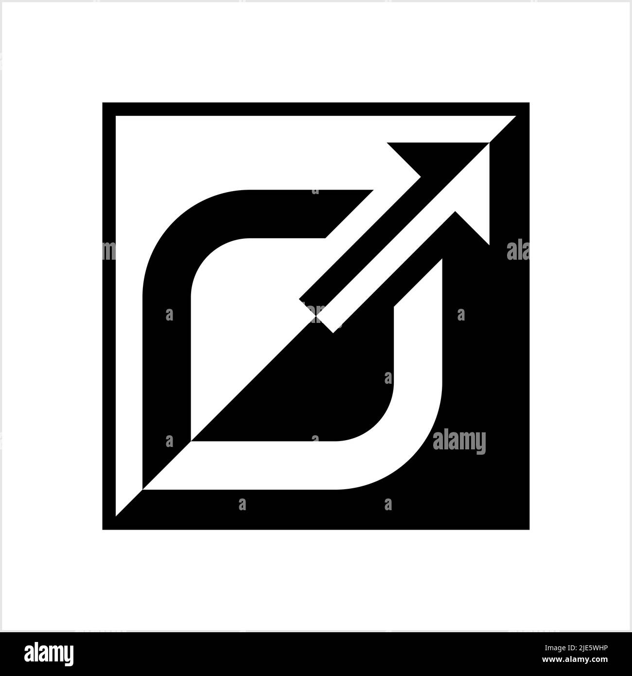 External link white flat Stock Vector Images - Alamy