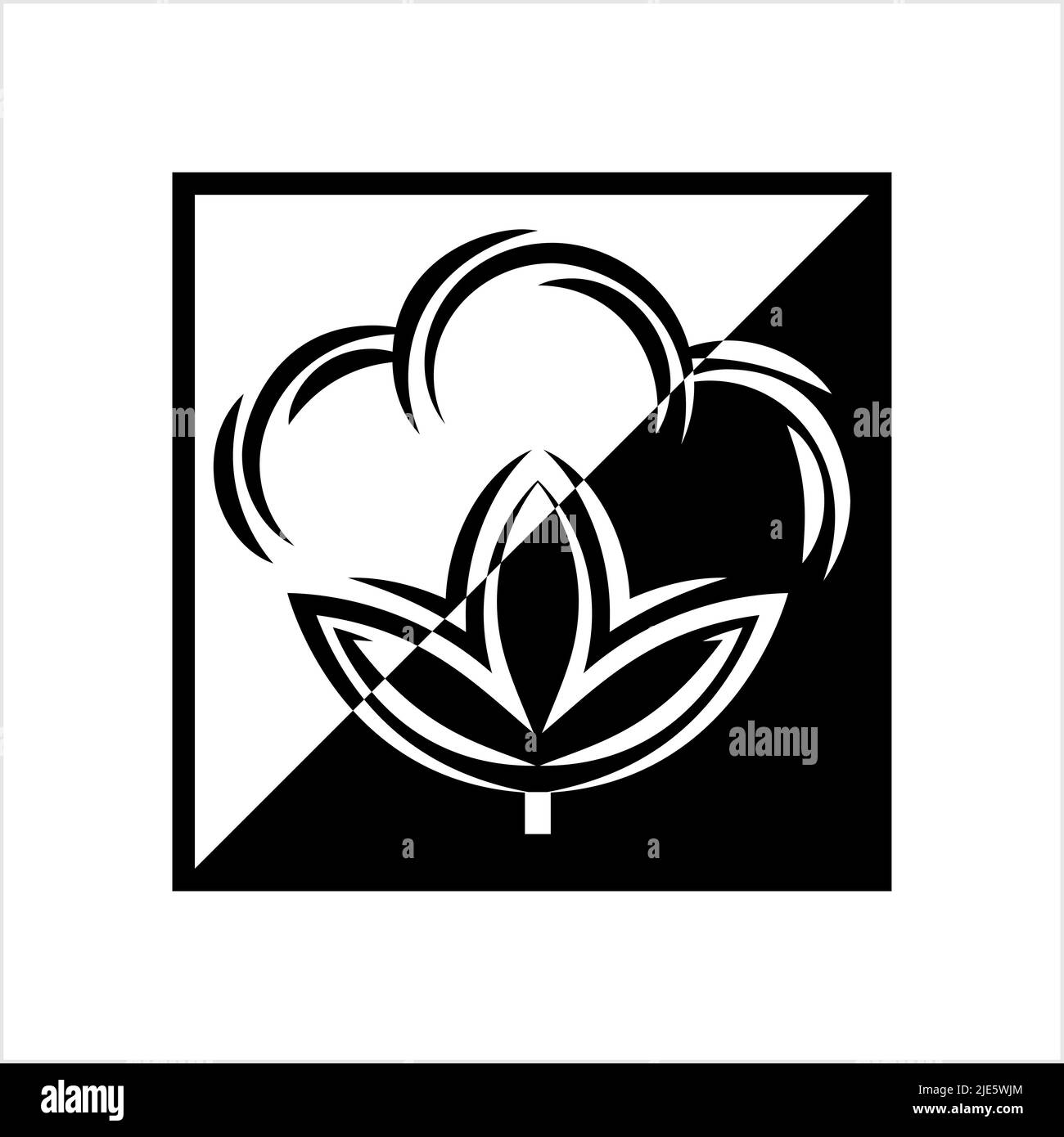 Cotton Flower Icon, Cotton Ball, Cotton Fiber Vector Art Illustration ...