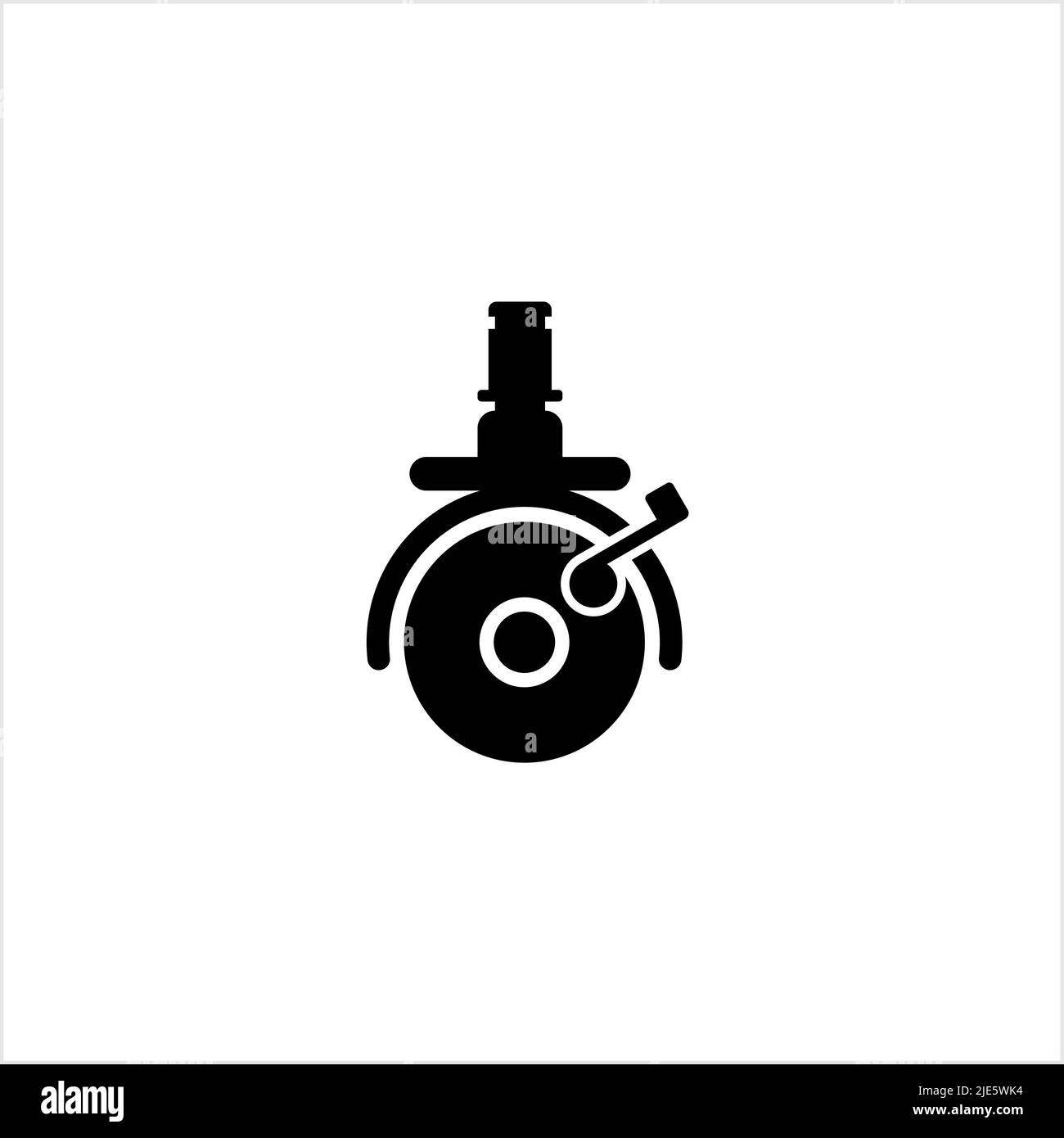 Caster Wheel Icon Vector Art Illustration Stock Vector Image & Art - Alamy