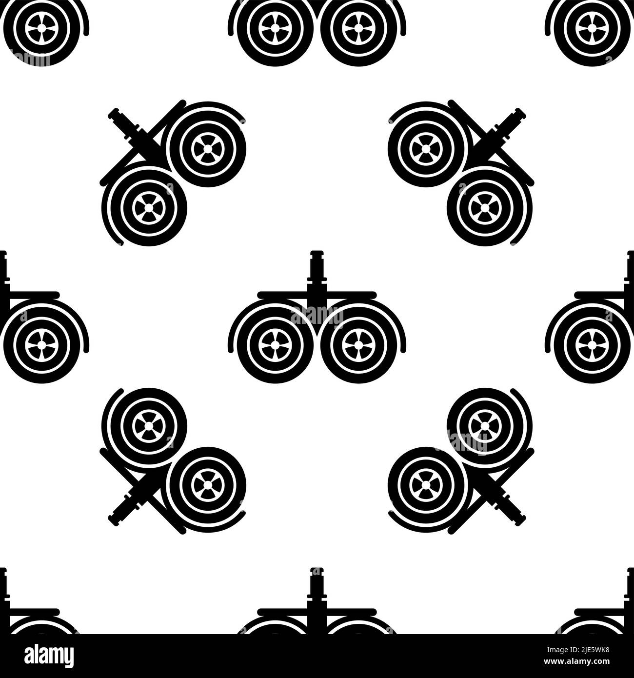 Caster Wheel Icon Seamless Pattern Vector Art Illustration Stock Vector ...