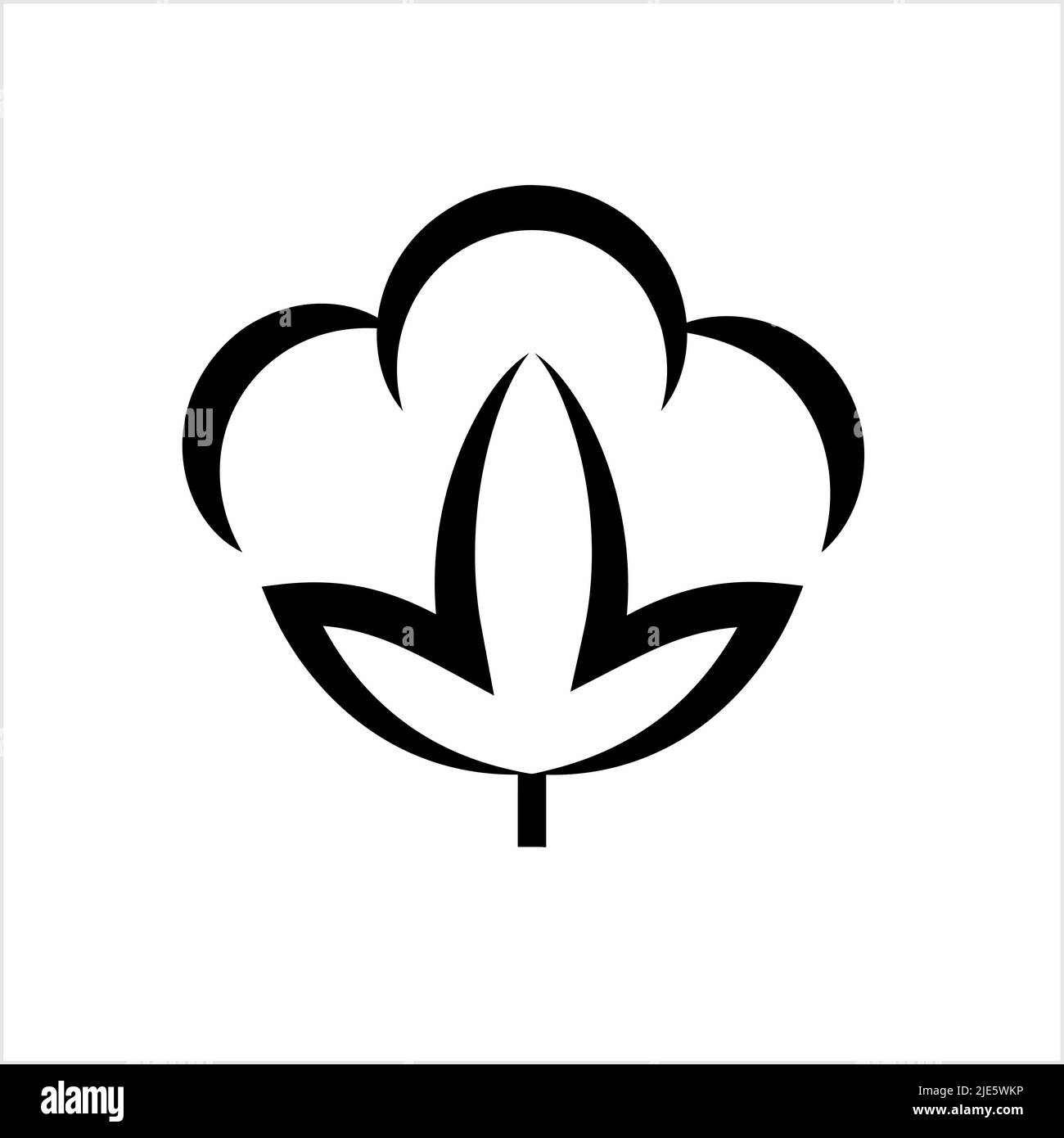 Cotton Flower Icon, Cotton Ball, Cotton Fiber Vector Art Illustration ...