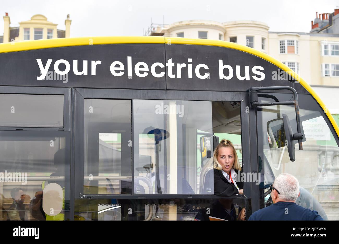 Big lemon bus hi-res stock photography and images - Alamy