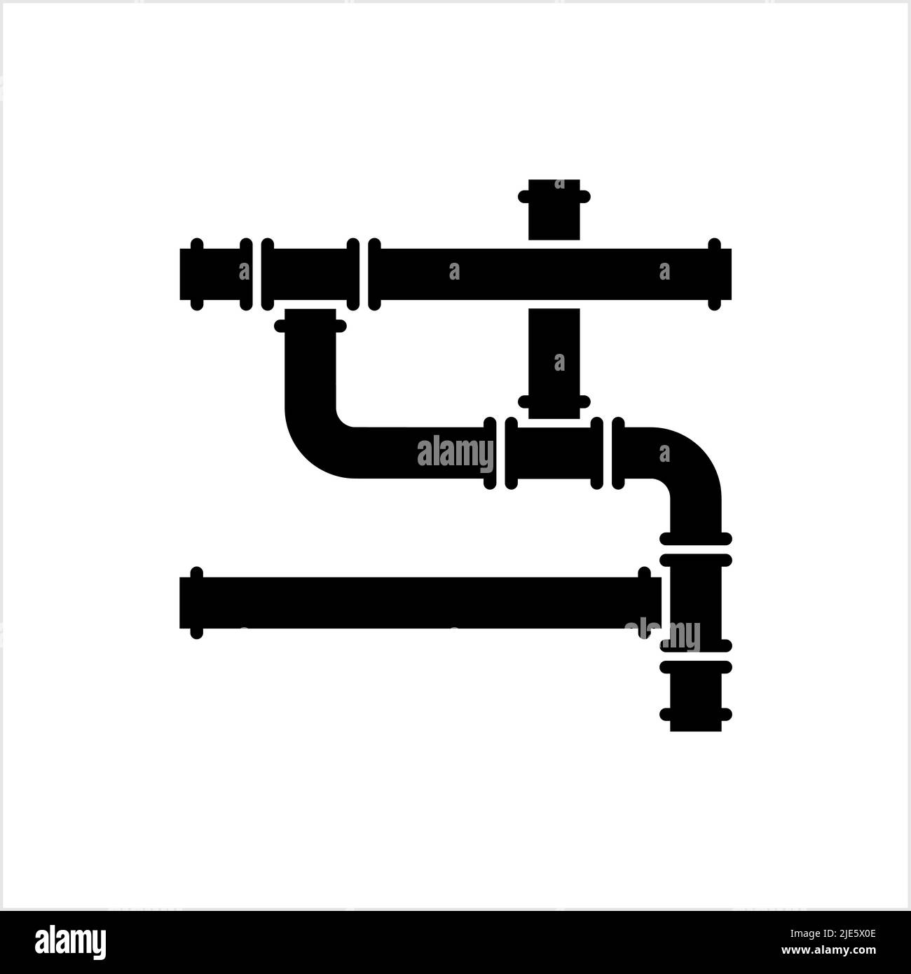 Pipe Icon, Pipe Fitting Icon, Water, Gas, Oil Pipeline, Plumbing Work ...