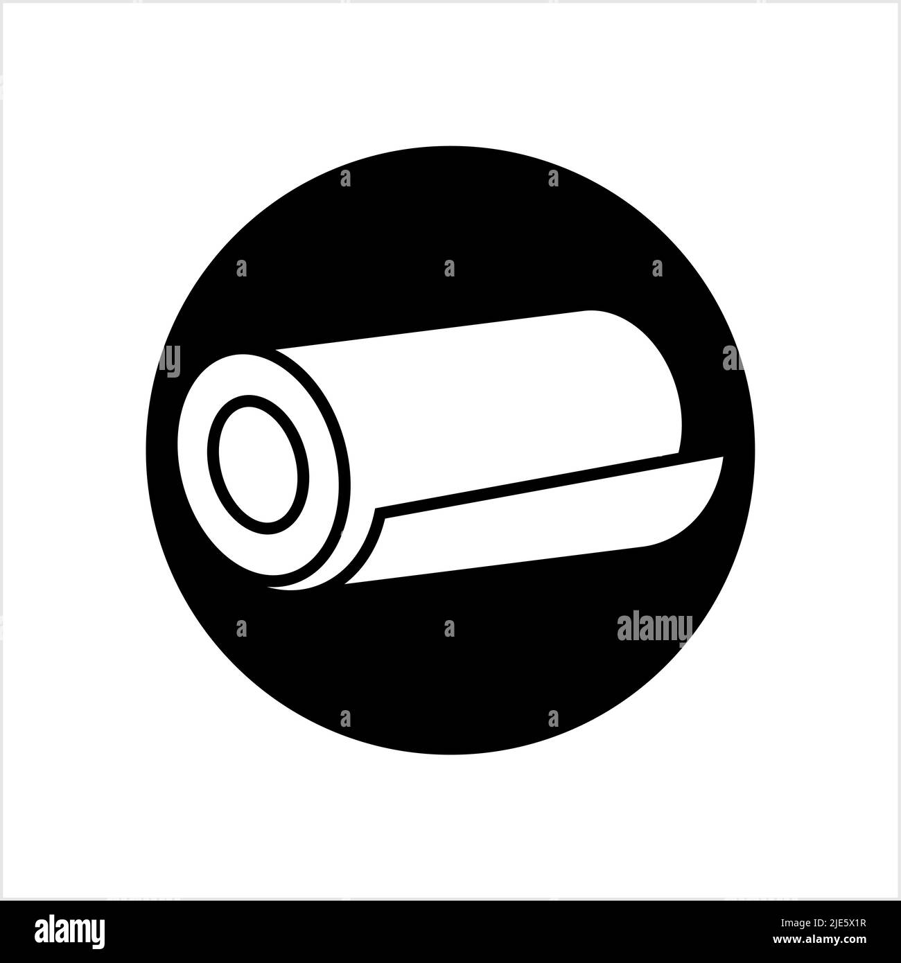 Roll Icon, Mat, Rug, Carpet Or Paper Roll Icon Of Anything Vector Art ...