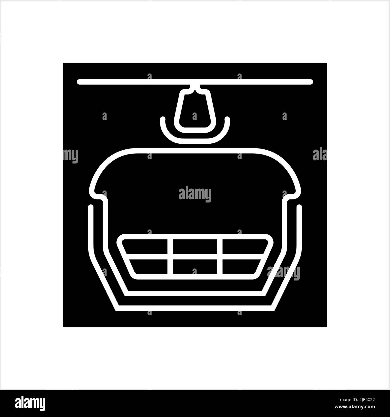 Ski Lift Icon, Aerial Lift Icon Vector Art Illustration Stock Vector ...