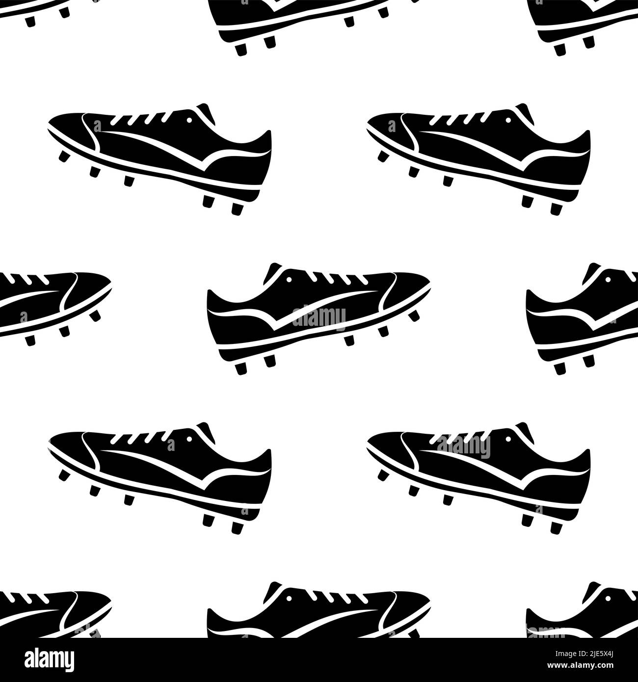 Soccer Shoe Icon Seamless Pattern, Sport Shoe Icon Vector Art ...
