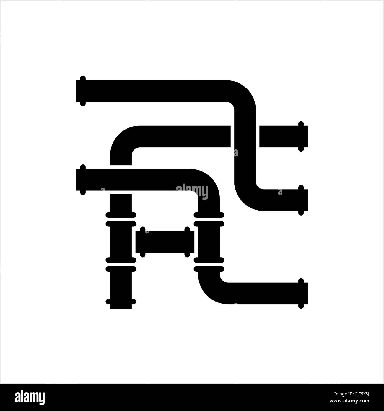 Pipe Icon, Pipe Fitting Icon, Water, Gas, Oil Pipeline, Plumbing Work ...