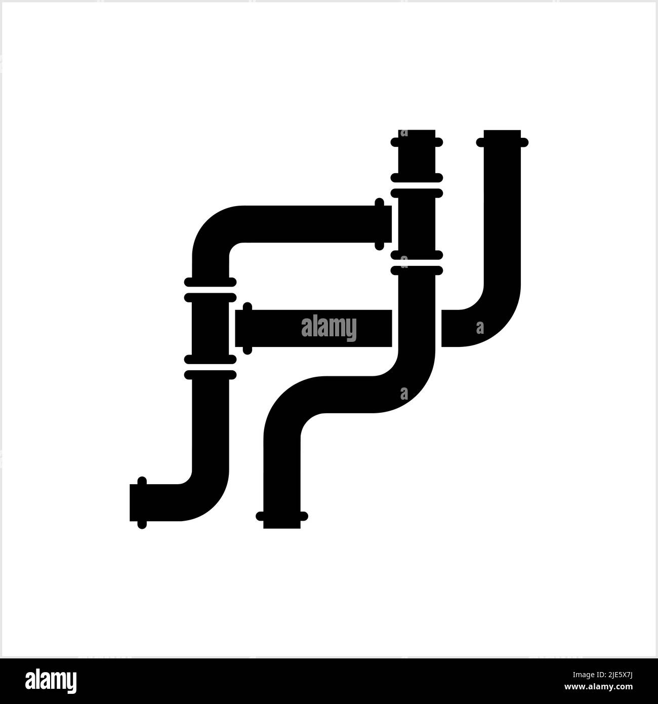 Pipe Icon, Pipe Fitting Icon, Water, Gas, Oil Pipeline, Plumbing Work ...