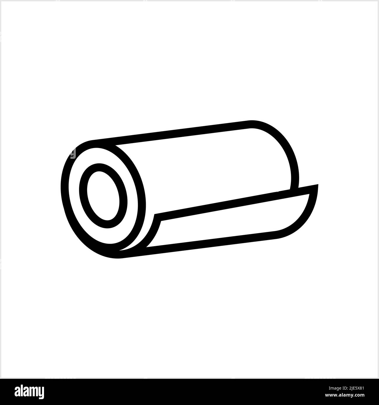 Roll Icon, Mat, Rug, Carpet Or Paper Roll Icon Of Anything Vector Art ...