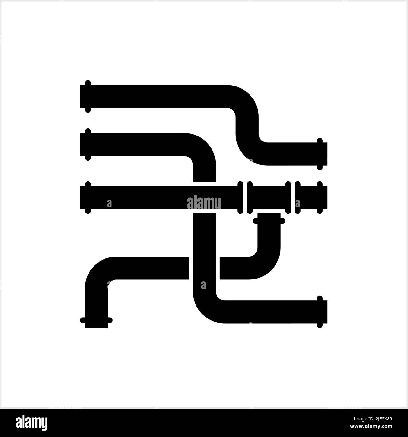 Pipe Icon, Pipe Fitting Icon, Water, Gas, Oil Pipeline, Plumbing Work ...