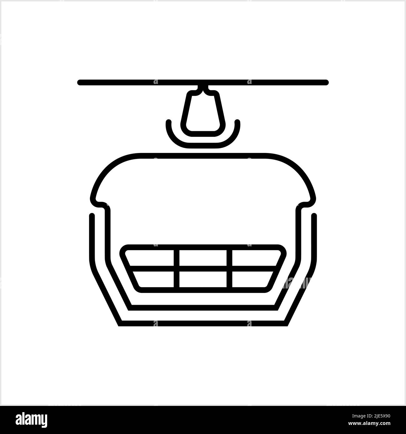 Ski Lift Icon, Aerial Lift Icon Vector Art Illustration Stock Vector ...