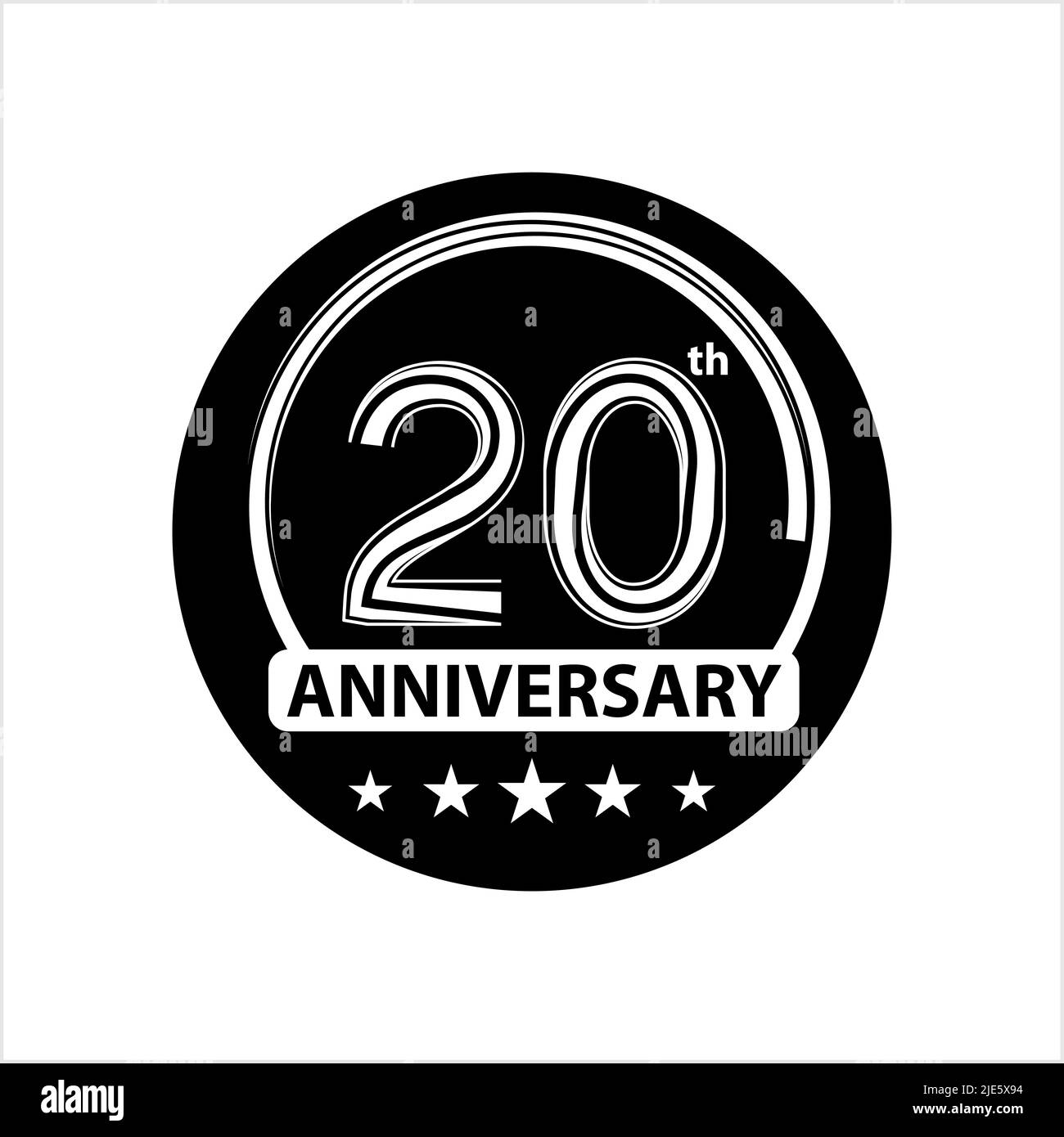 Twenty Years Icon, 20 Years Icon, Twenty Years Anniversary Icon, 20th ...
