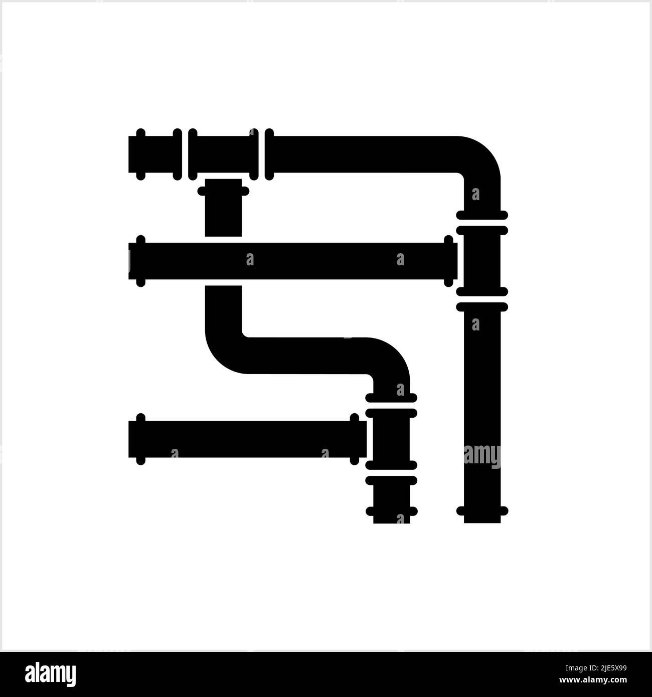 Pipe Icon, Pipe Fitting Icon, Water, Gas, Oil Pipeline, Plumbing Work ...