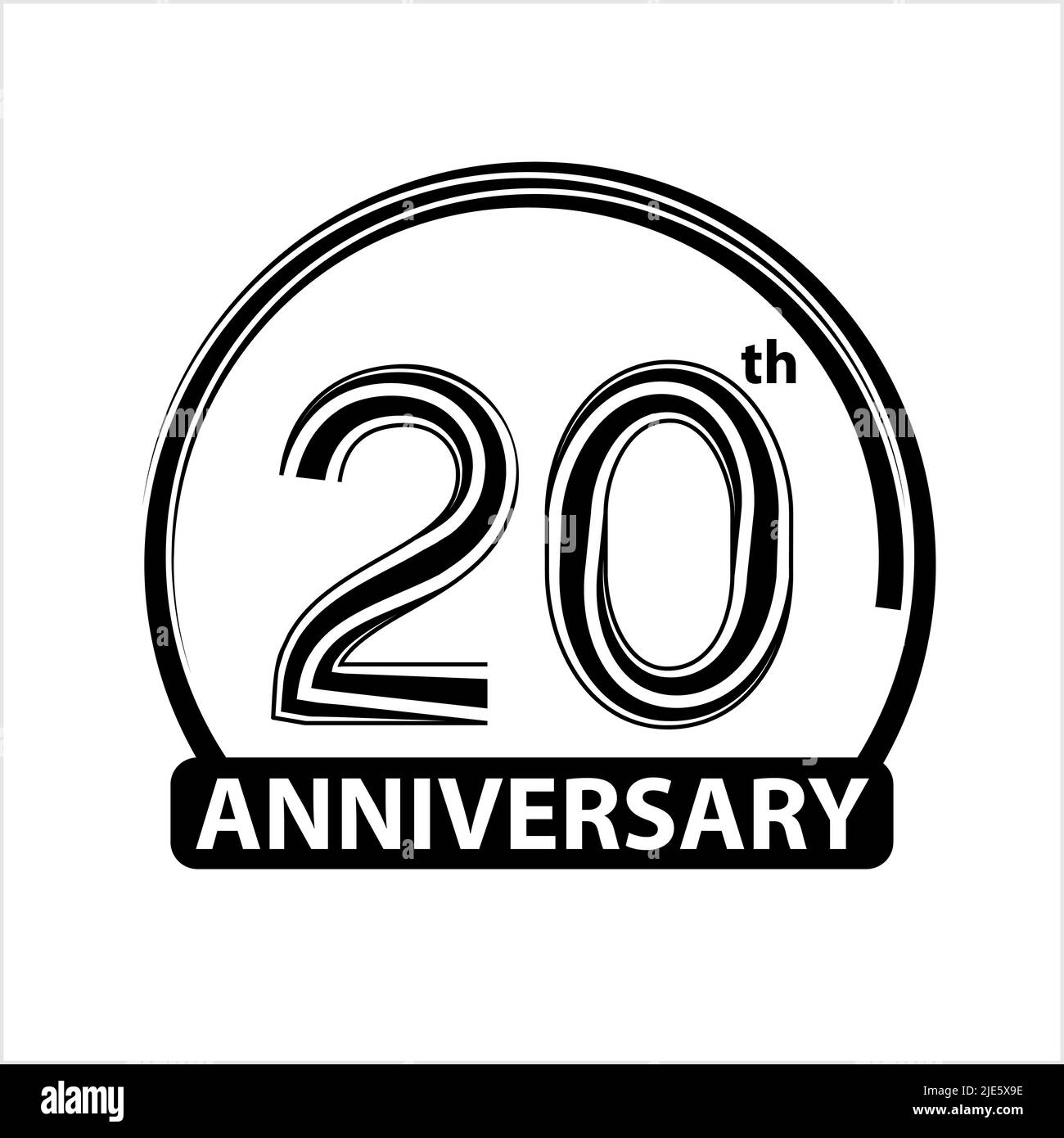 Twenty Years Icon, 20 Years Icon, Twenty Years Anniversary Icon, 20th ...