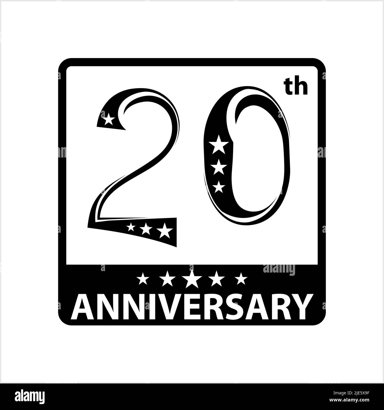 Twenty Years Icon, 20 Years Icon, Twenty Years Anniversary Icon, 20th ...