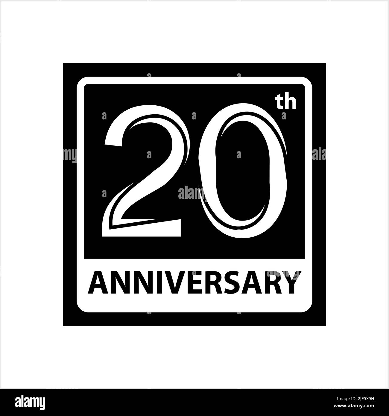 Twenty Years Icon, 20 Years Icon, Twenty Years Anniversary Icon, 20th ...