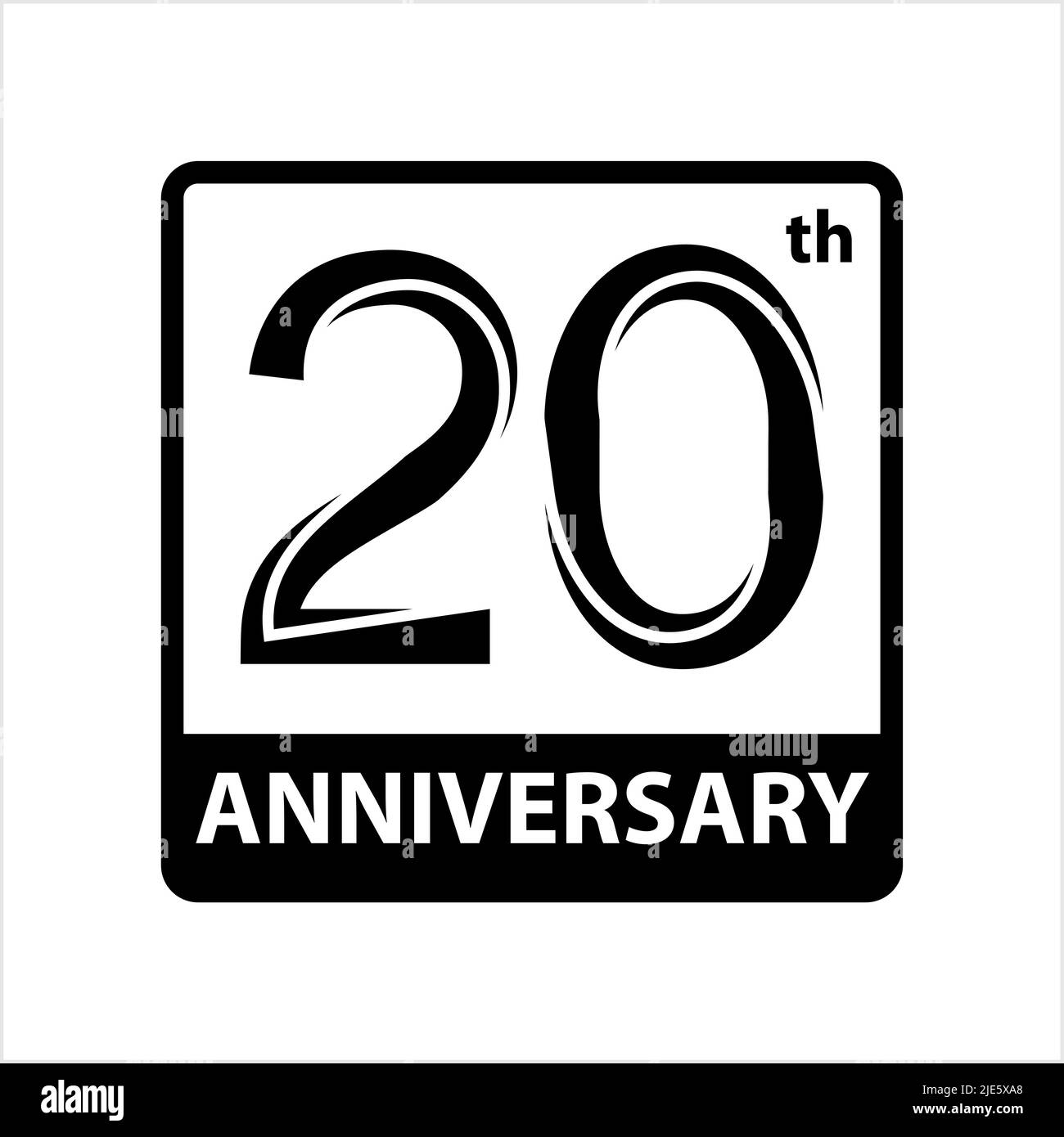 Twenty Years Icon, 20 Years Icon, Twenty Years Anniversary Icon, 20th ...