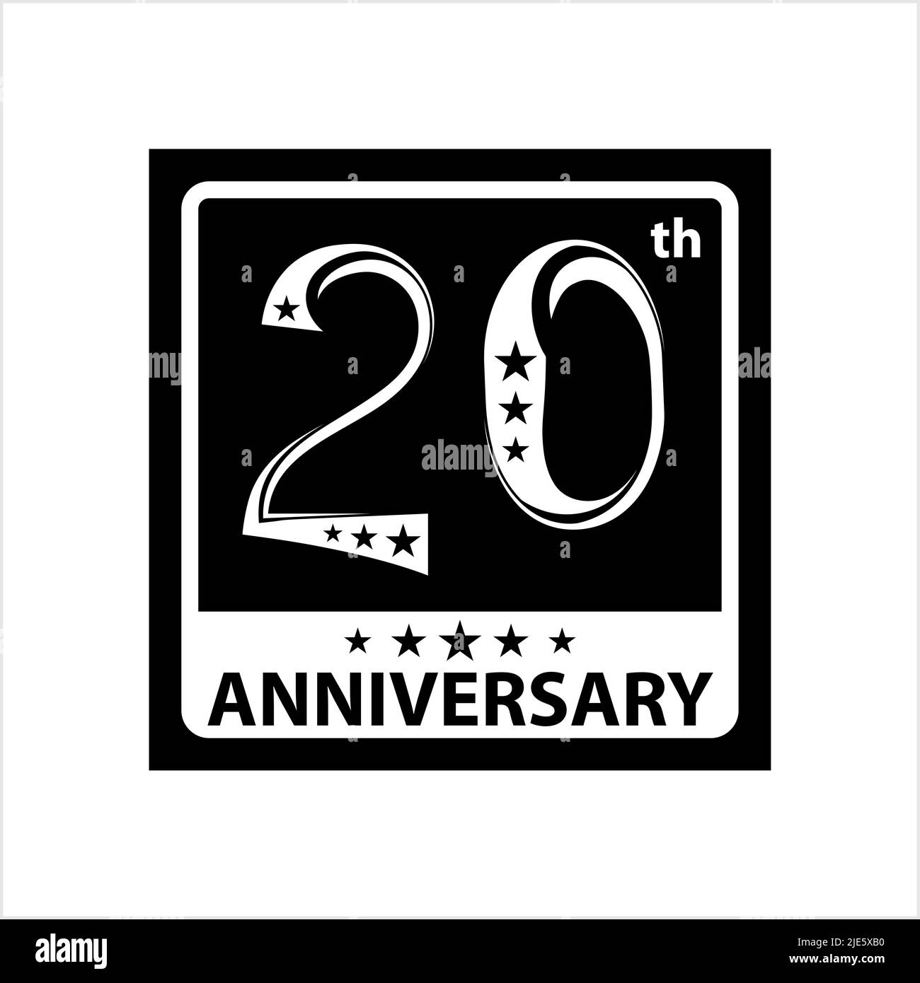 Twenty Years Icon, 20 Years Icon, Twenty Years Anniversary Icon, 20th ...