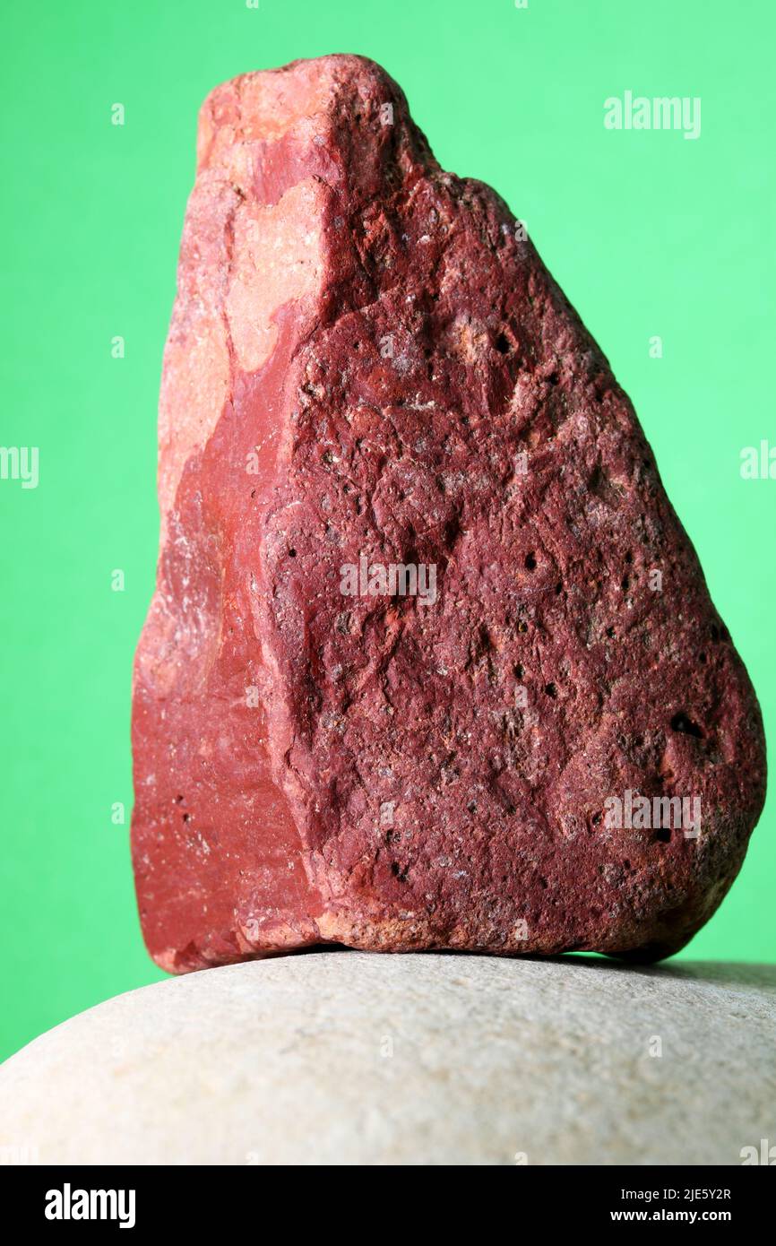 close-up natural stone texture on green background Stock Photo - Alamy