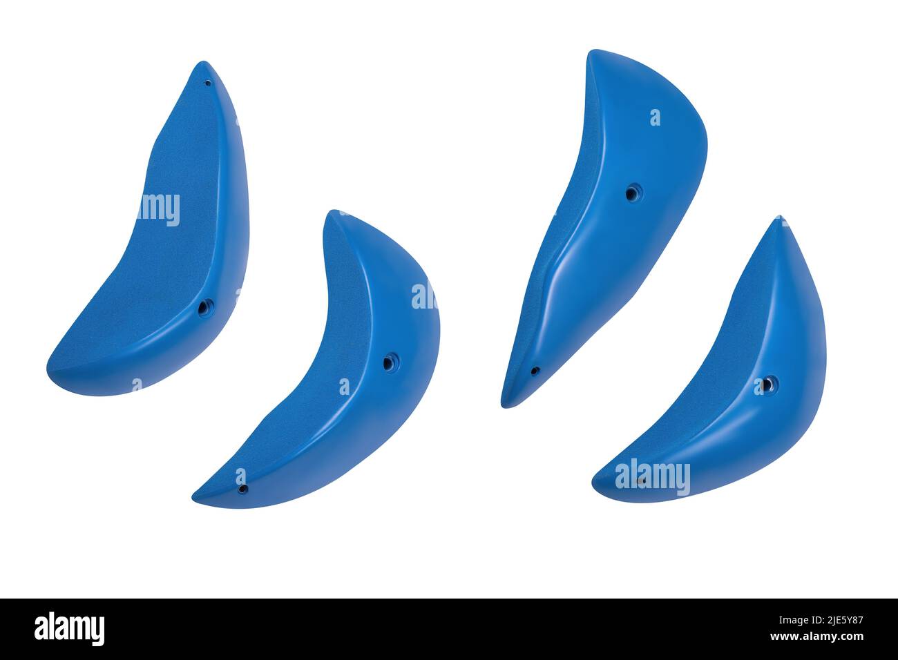 Set of Blue Rock Climbing Holds isolated on white background Stock ...