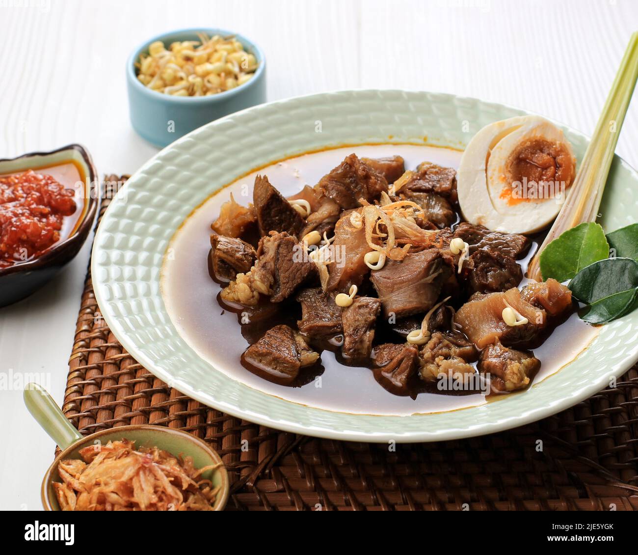 Rawon. Traditional Indonesian Beef Black Soup Culinary Stock Photo - Alamy