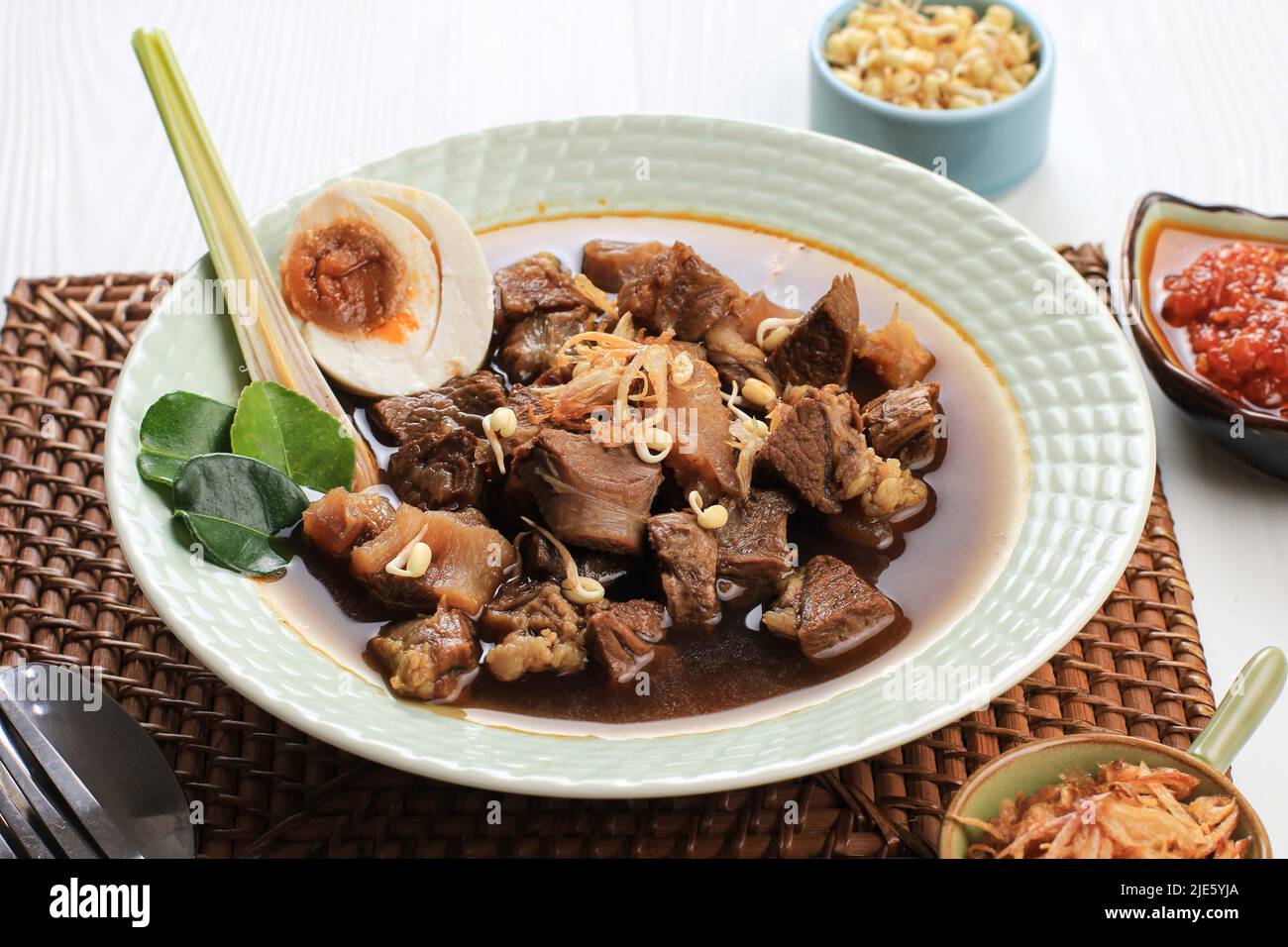 Rawon. Traditional Indonesian Beef Black Soup Culinary Stock Photo - Alamy