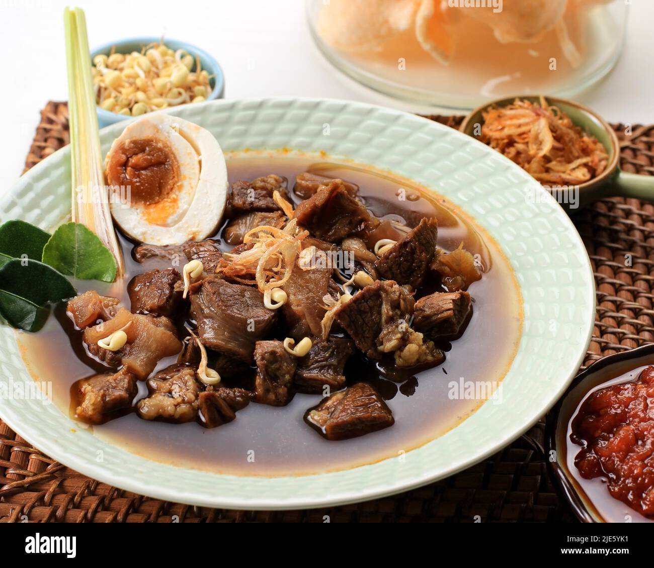 Rawon. Traditional Indonesian Beef Black Soup Culinary Stock Photo - Alamy