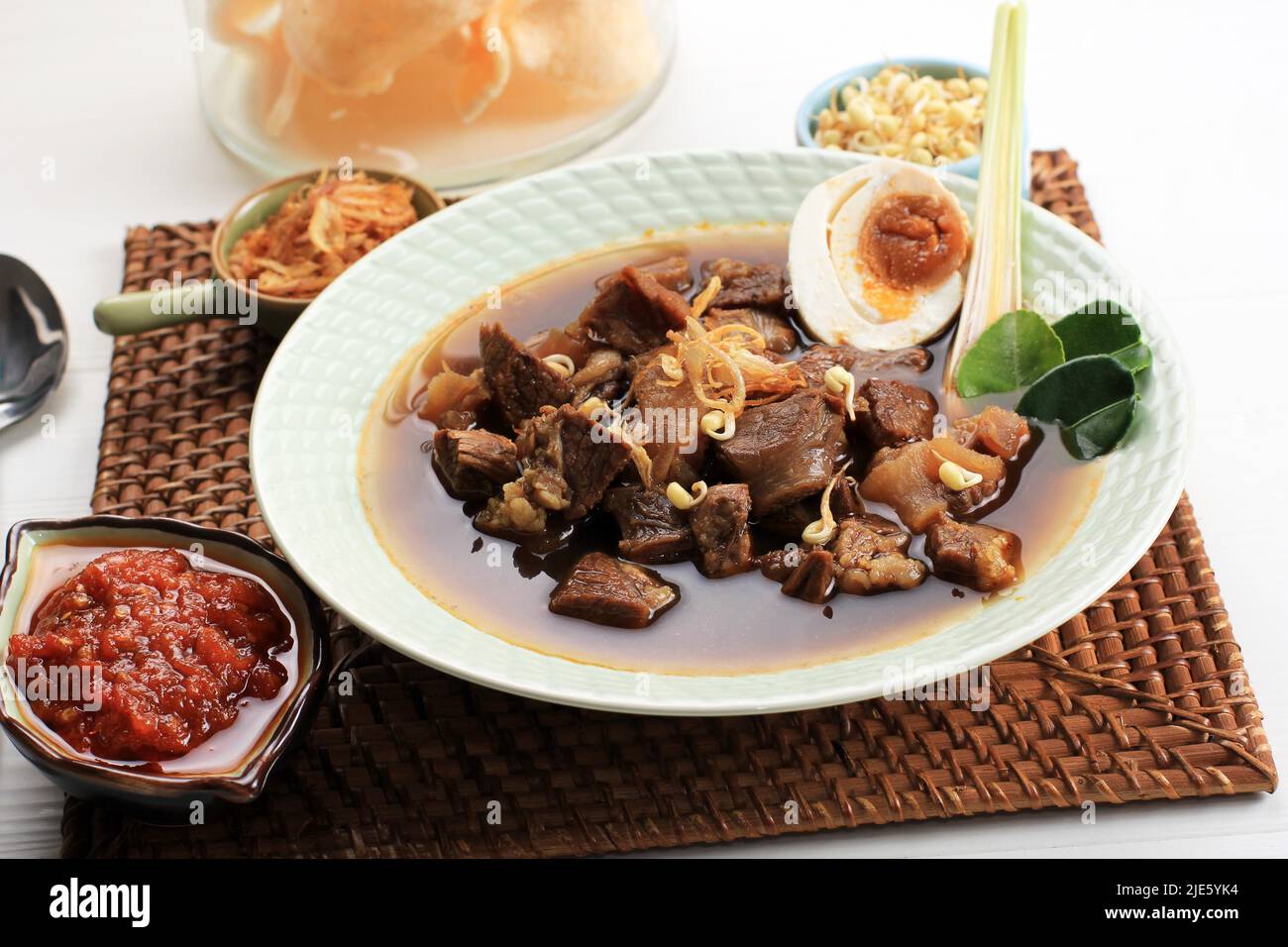 Rawon. Traditional Indonesian Beef Black Soup Culinary Stock Photo - Alamy
