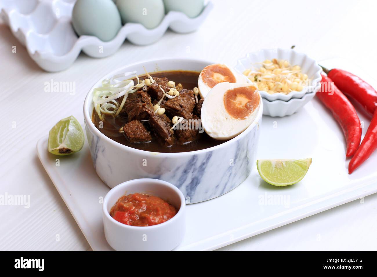 Rawon, Indonesian Beef Black Soup Dish. Black Color Made from Keluak ...