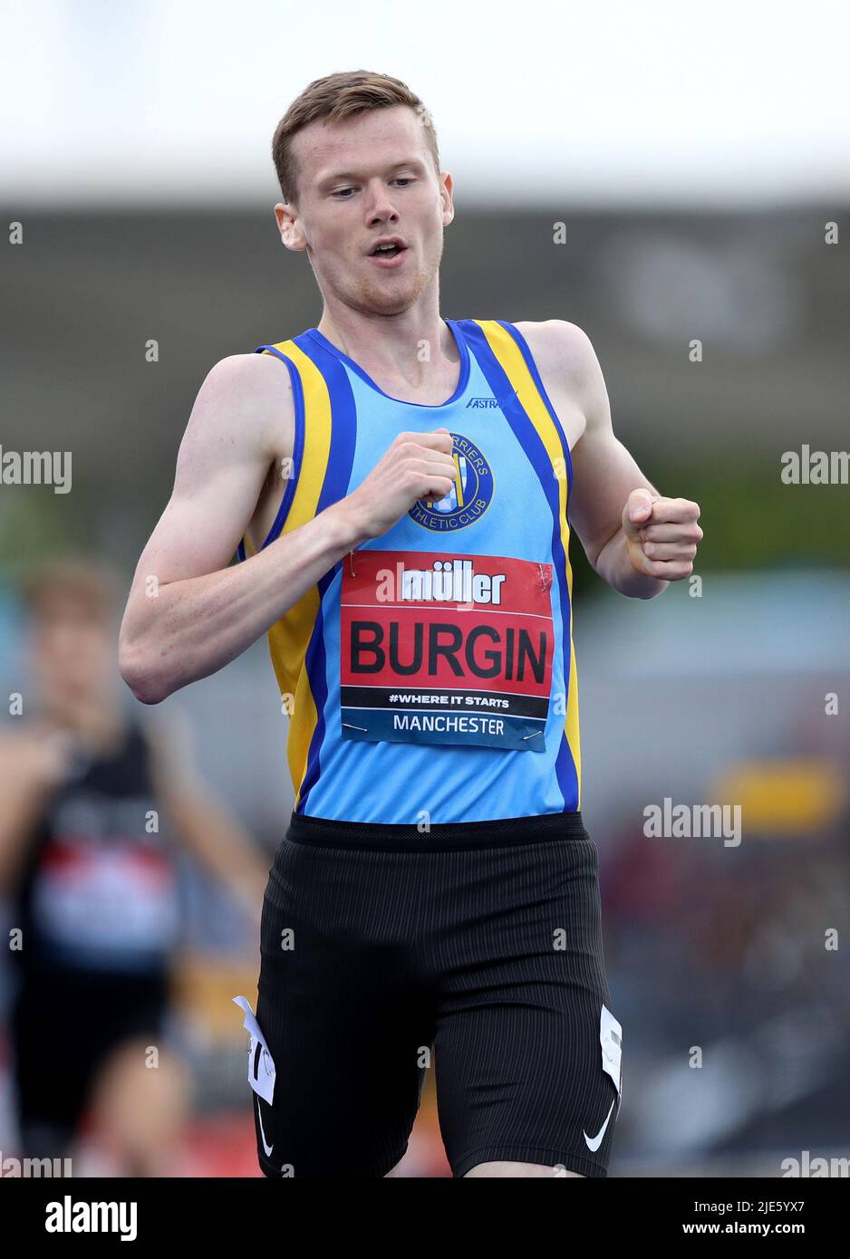 Max Burgin in the Men’s 800m during day two of the Muller UK Athletics ...