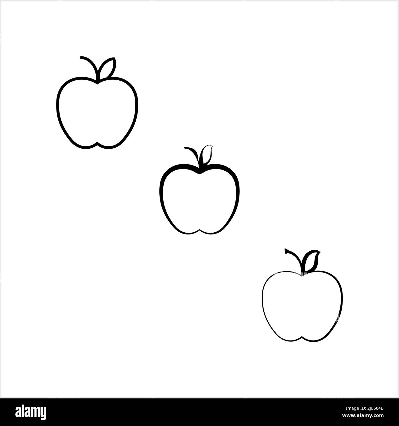Apple Icon, Fruit / Food Icon Vector Art Illustration Stock Vector ...