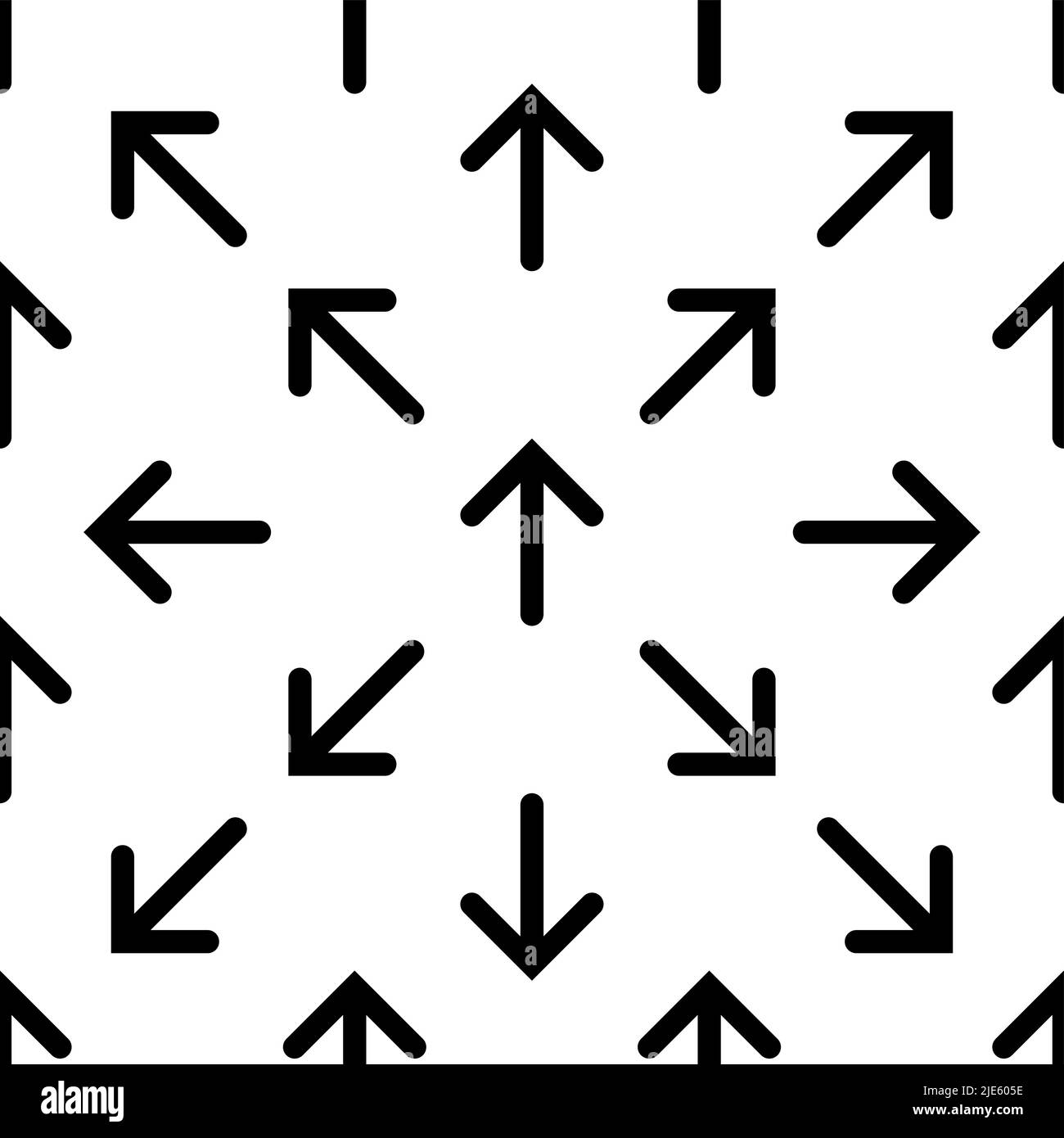 Arrow Icon Seamless Pattern, Direction Arrow Icon Vector Art ...