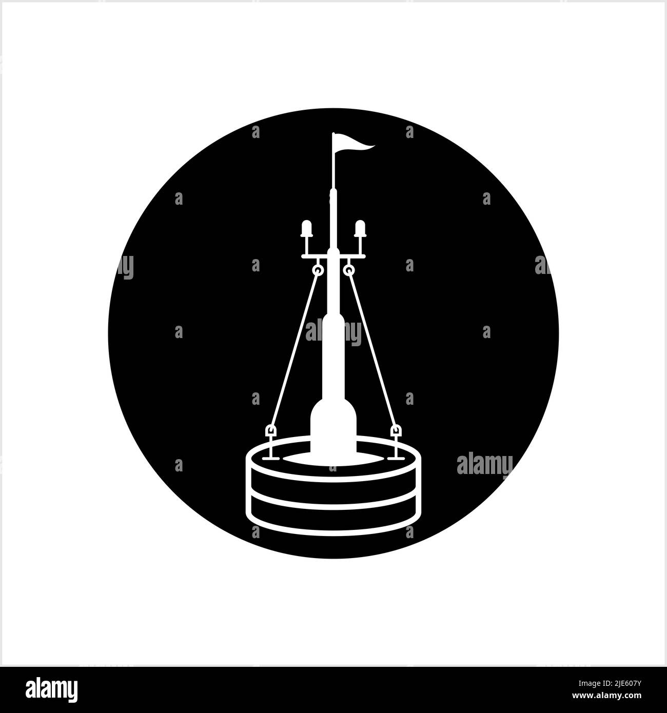 Buoy Icon, Float Buoy Icon Vector Art Illustration Stock Vector Image ...