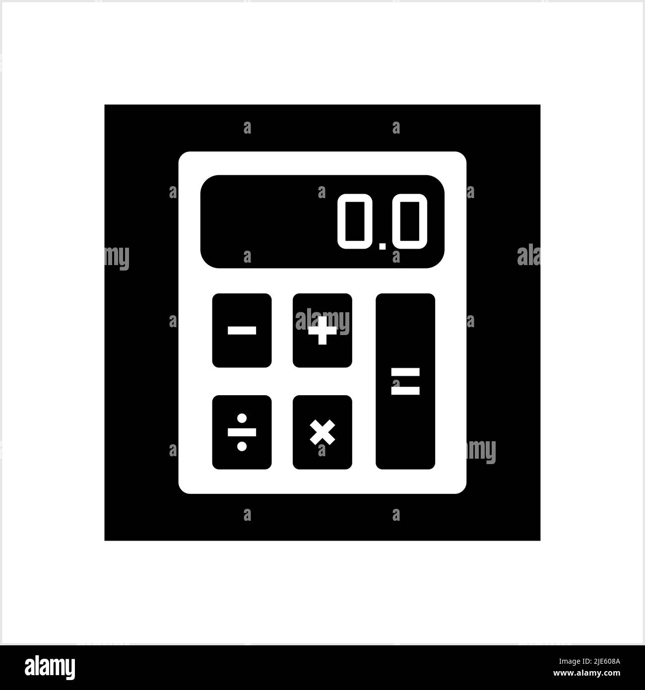 Calculator Icon, Calculator Keypad Sign Vector Art Illustration Stock ...