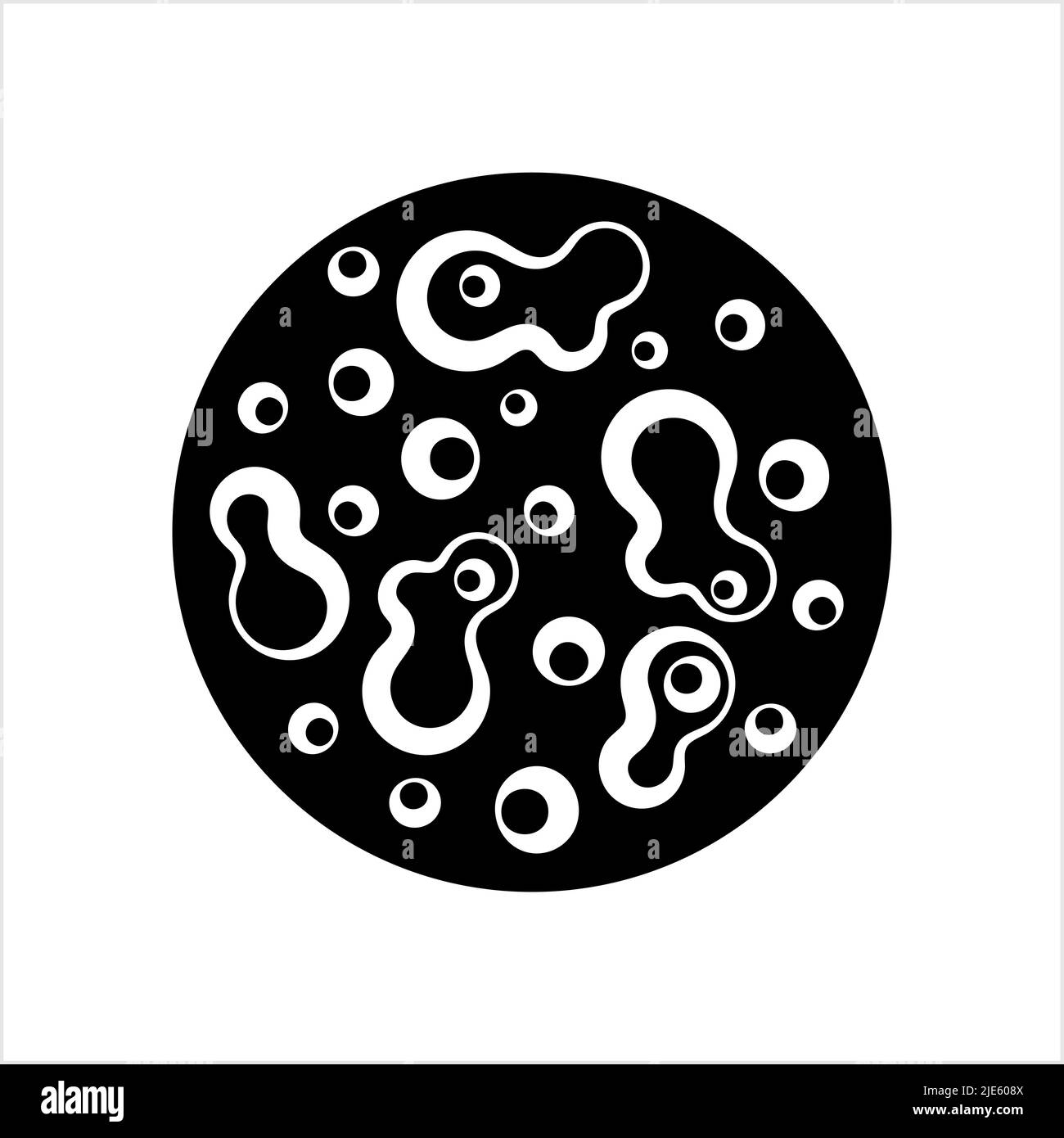 Bacteria Icon, Bacteria Vector Art Illustration Stock Vector Image ...