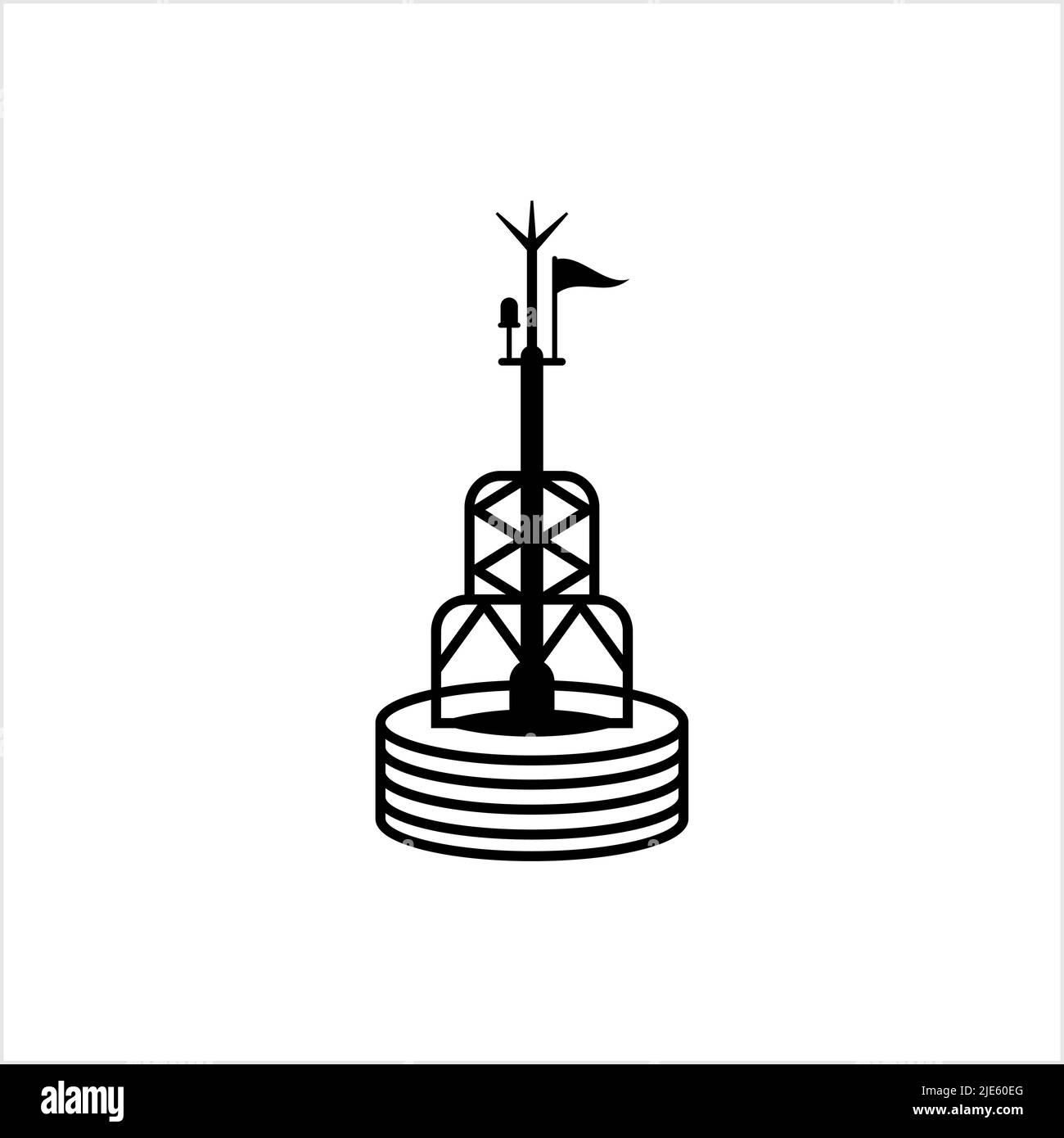 Buoy Icon, Float Buoy Icon Vector Art Illustration Stock Vector Image ...