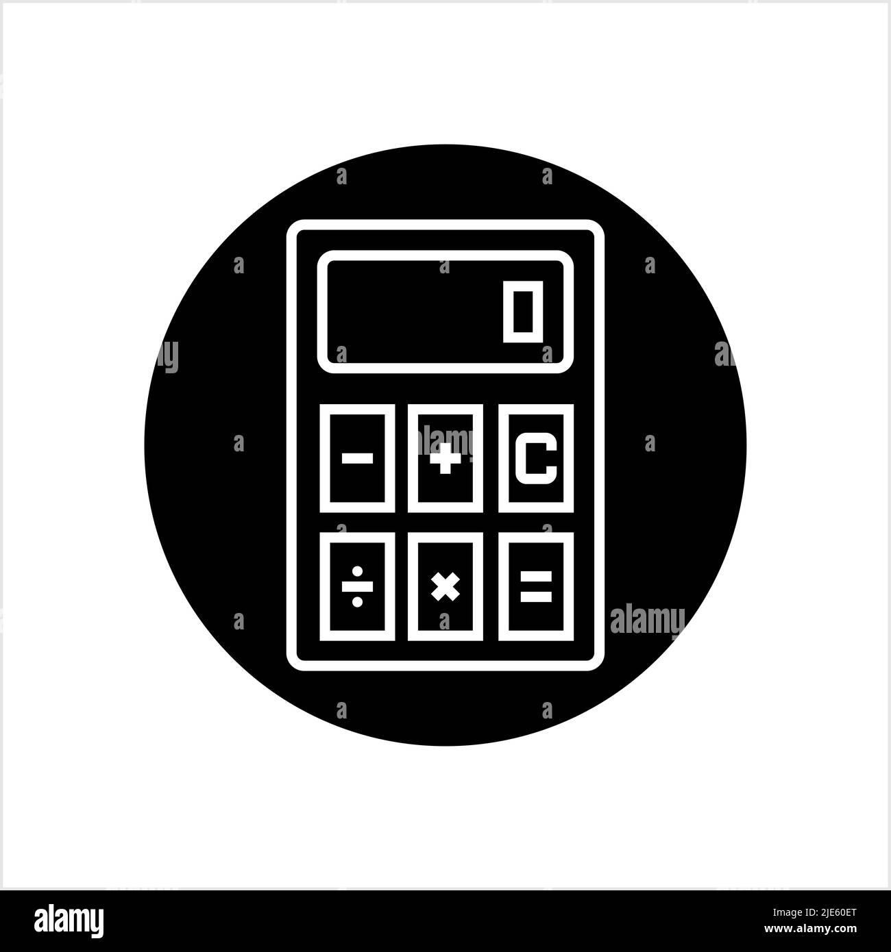 Calculator Icon, Calculator Keypad Sign Vector Art Illustration Stock ...