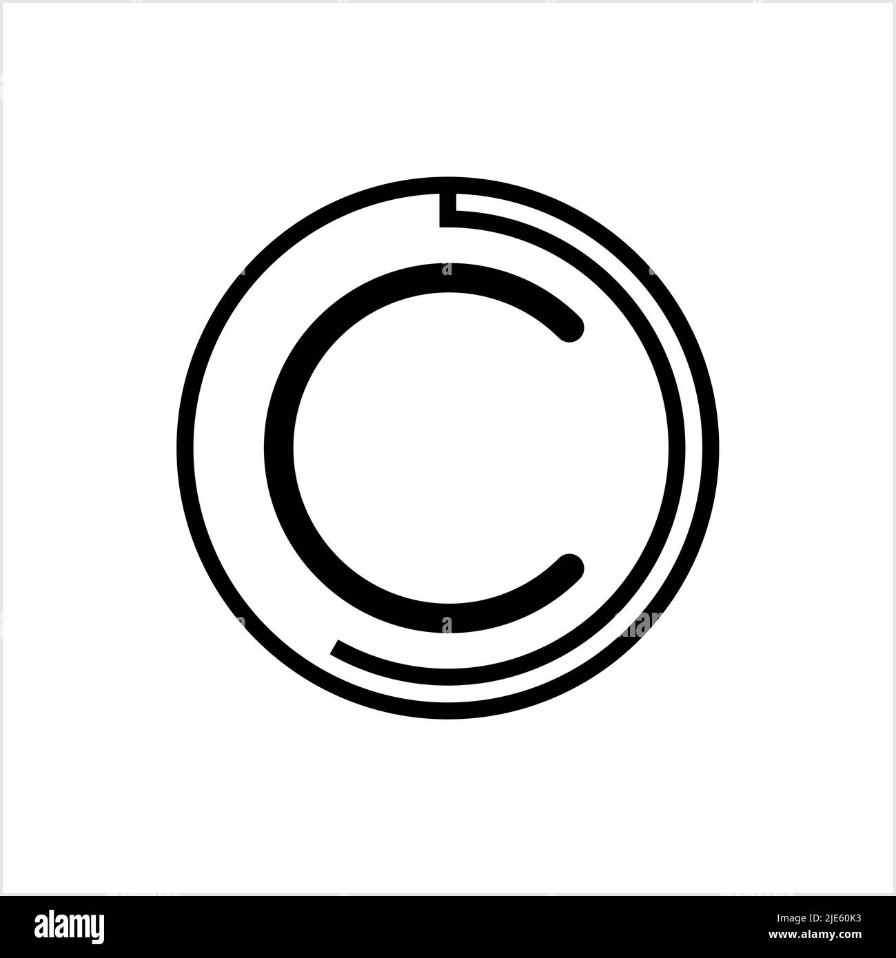 Copyright Icon, Copyright Letter C Symbol Vector Art Illustration Stock ...