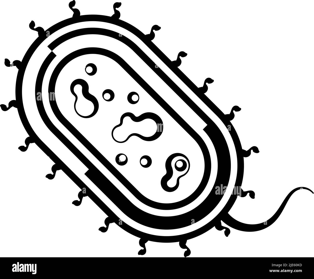 Bacteria Icon, Bacteria Vector Art Illustration Stock Vector Image ...