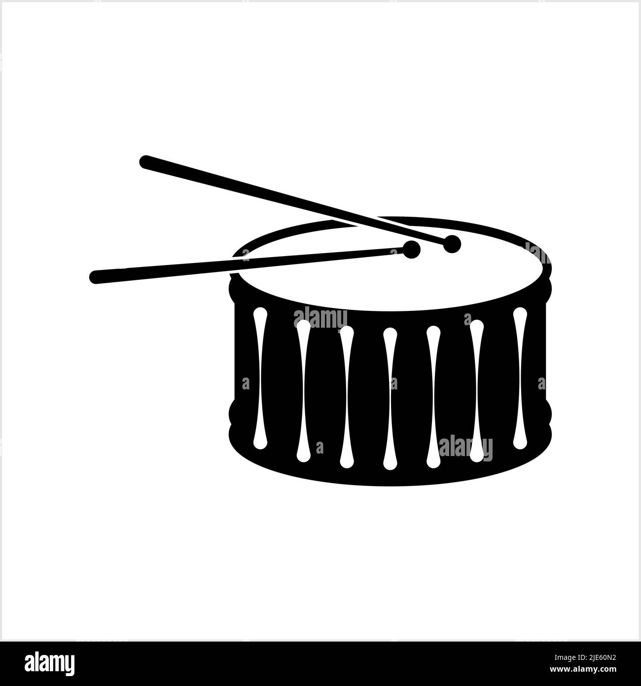 Drum Icon, Musical Instrument Icon Vector Art Illustration Stock Vector ...
