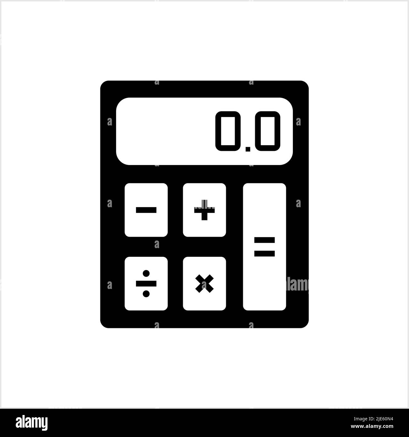 Calculator Icon, Calculator Keypad Sign Vector Art Illustration Stock ...