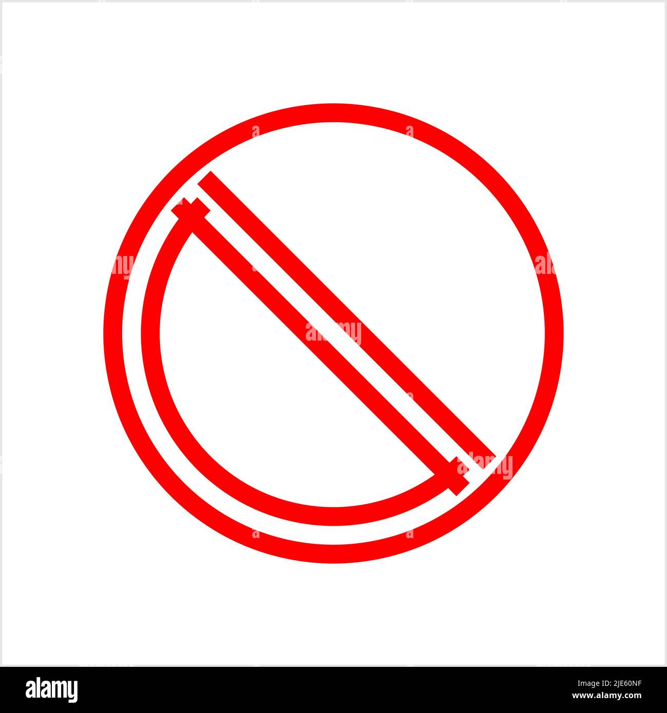 Red Empty Ban Sign, Red Blank Forbidden Sign, No Sign, Not Allowed ...
