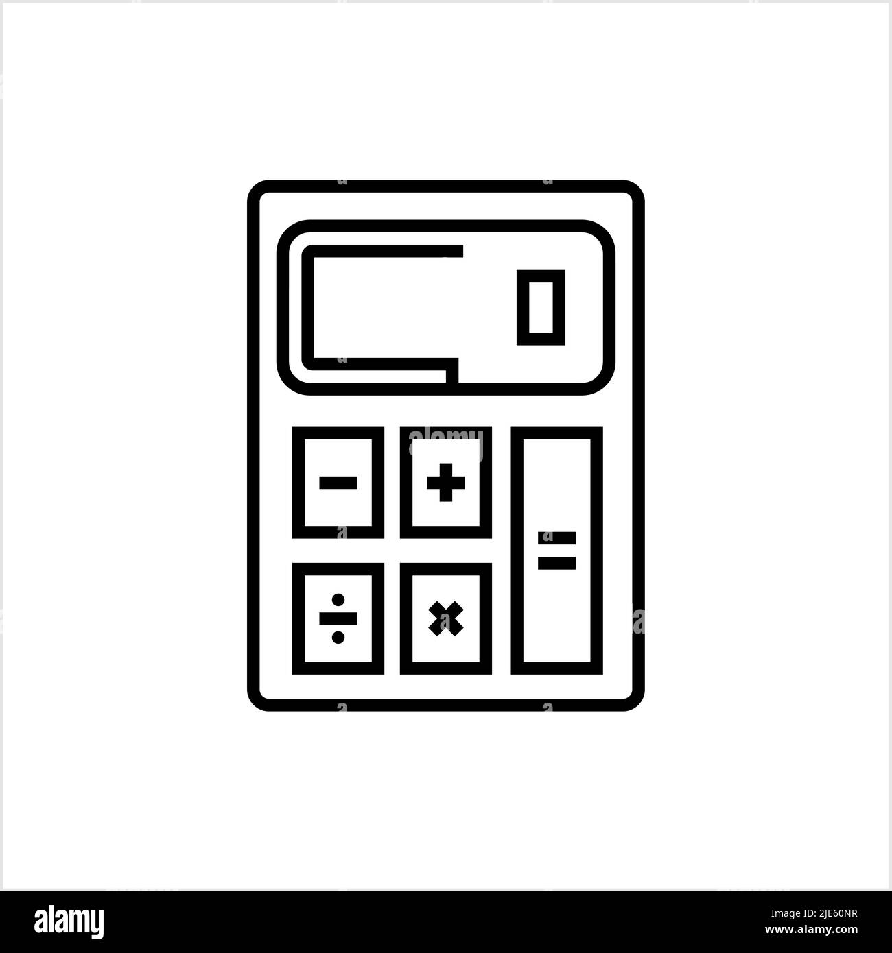 Calculator Icon, Calculator Keypad Sign Vector Art Illustration Stock ...