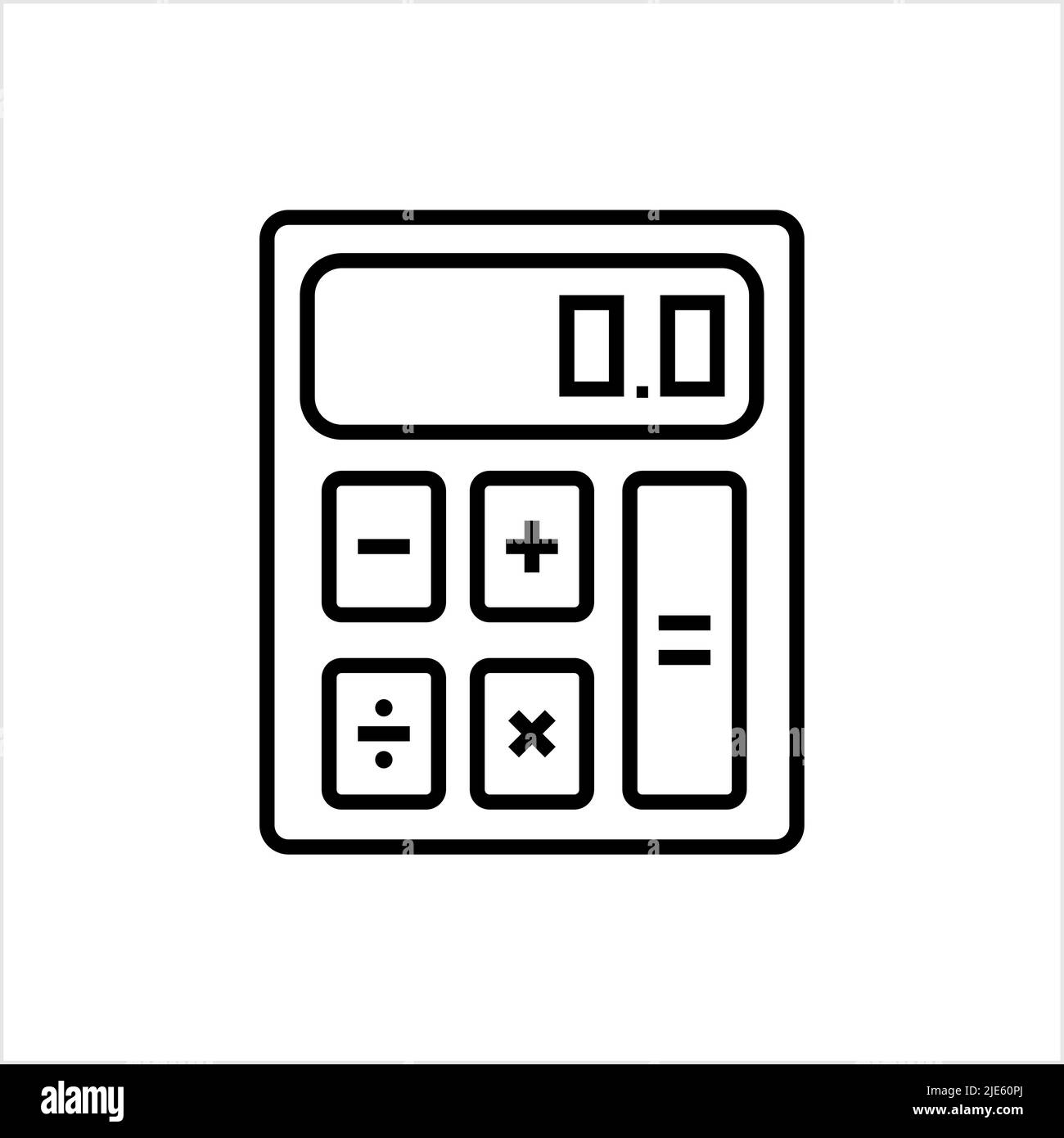 Calculator Icon, Calculator Keypad Sign Vector Art Illustration Stock ...