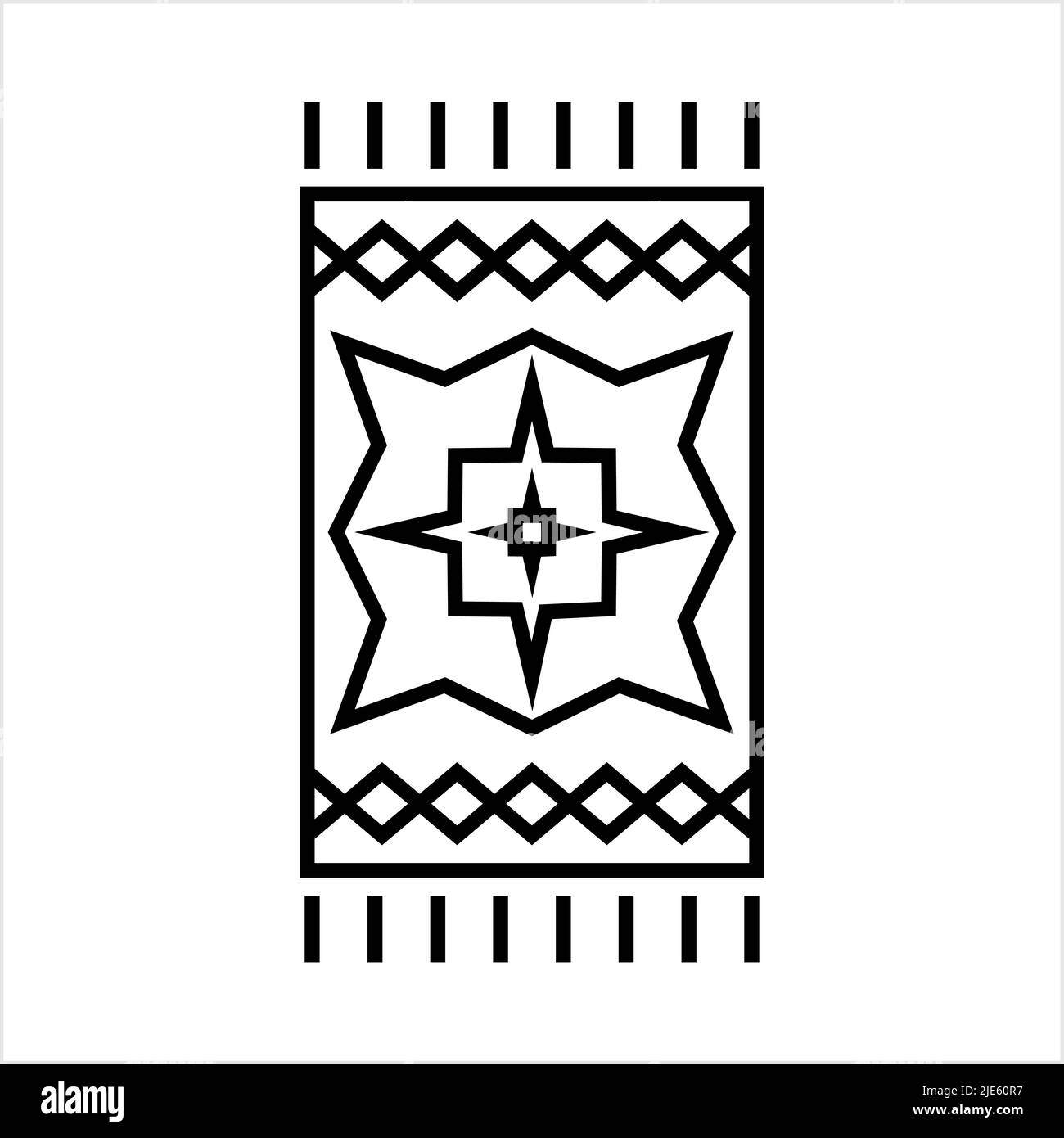 Carpet Icon, Home Interior Icon Vector Art Illustration Stock Vector ...